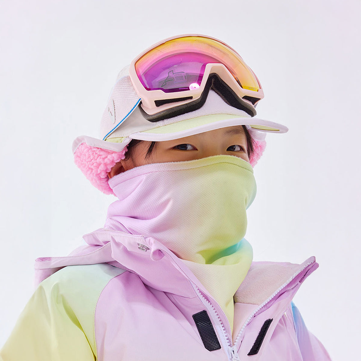 Vector Glacier Pastel Kids' Trifit Face Mask – Borderline Outdoor